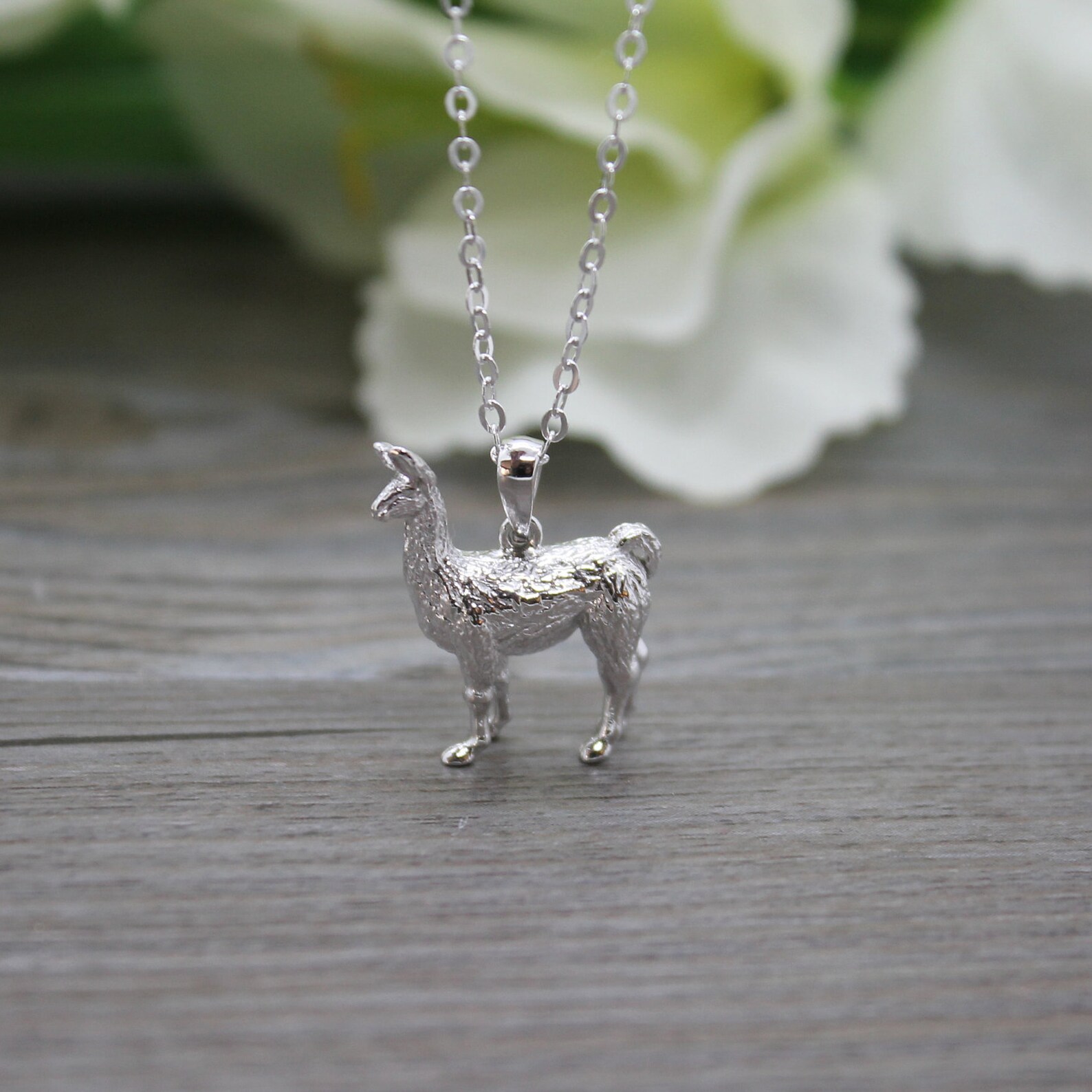 Llama Necklace Sterling Silver 3D Llama Pendant Alpaca | Etsy