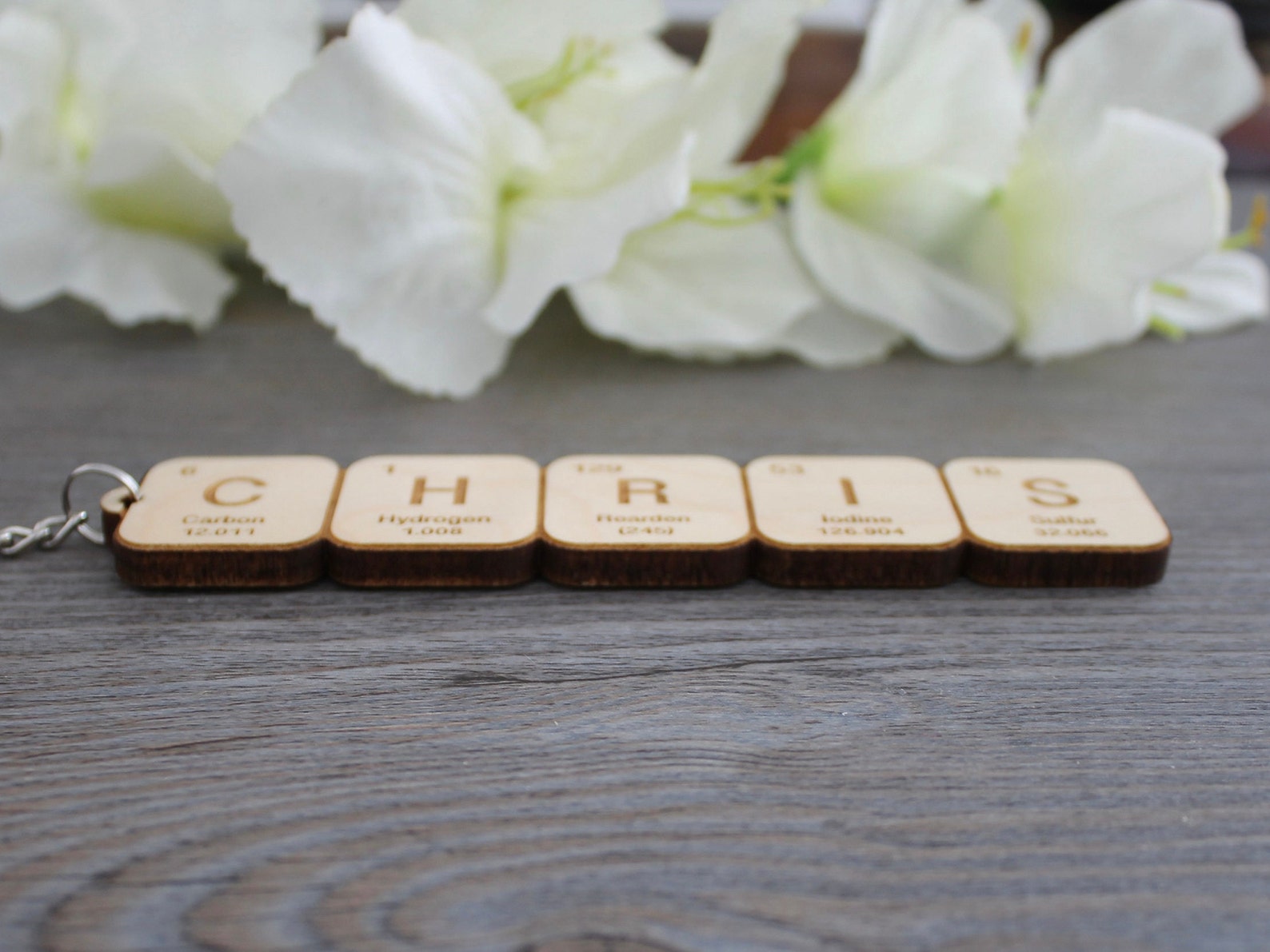 Personalized Periodic Table of Elements Key Chain Custom - Etsy