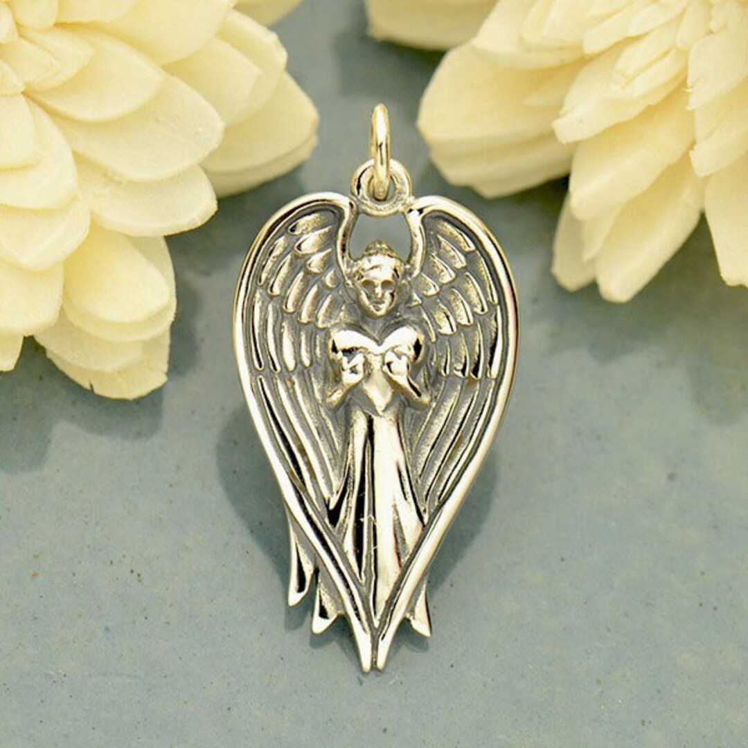 Sterling Silver Angel Necklace * Guardian Angel Pendant Necklace - Etsy
