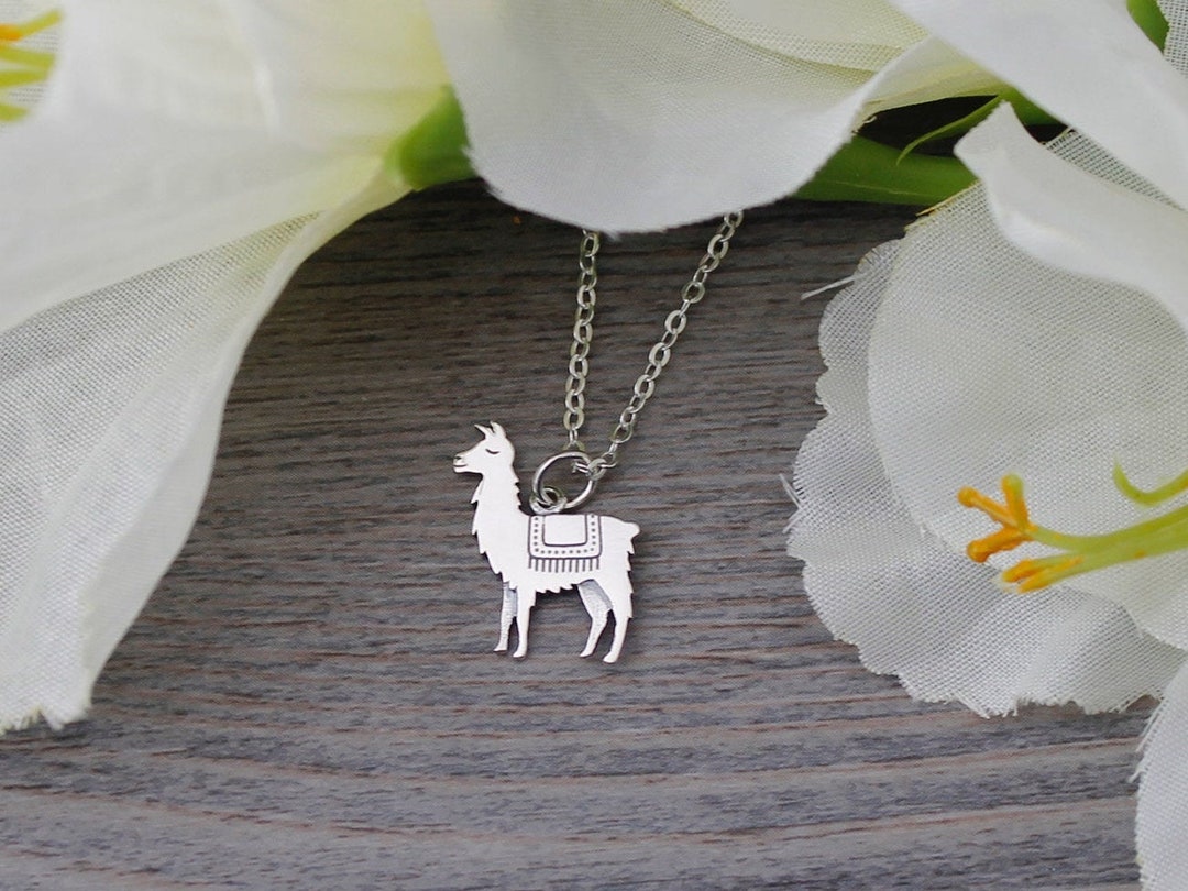 Sterling Silver Llama Necklace * Silver Llama Pendant * Alpaca * Animal ...
