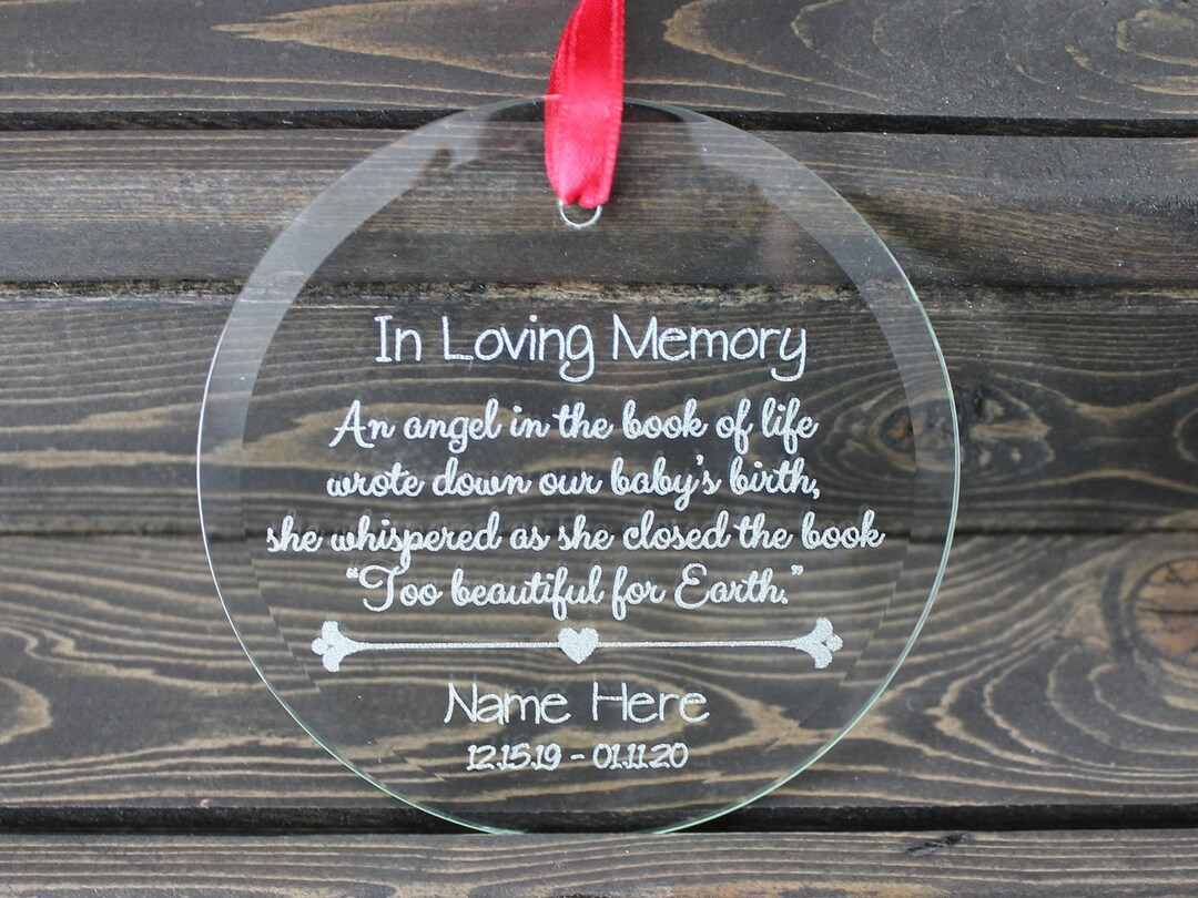 Child Loss Memorial Ornament in Loving Memory Infant Loss - Etsy