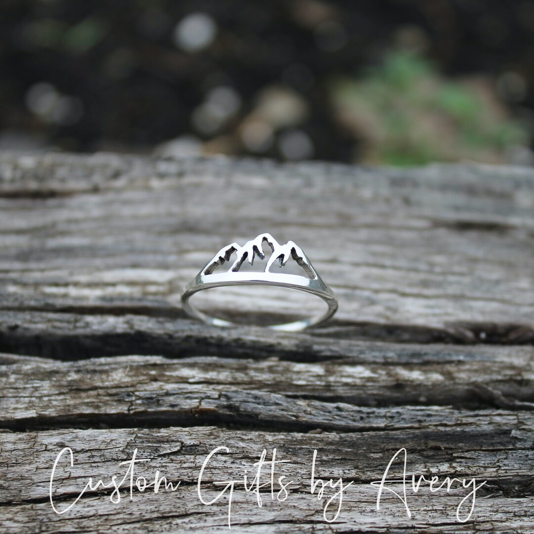 Sterling Silver Mountain Ring * Mountain Range Ring * Mountains Are Calling - Etsy