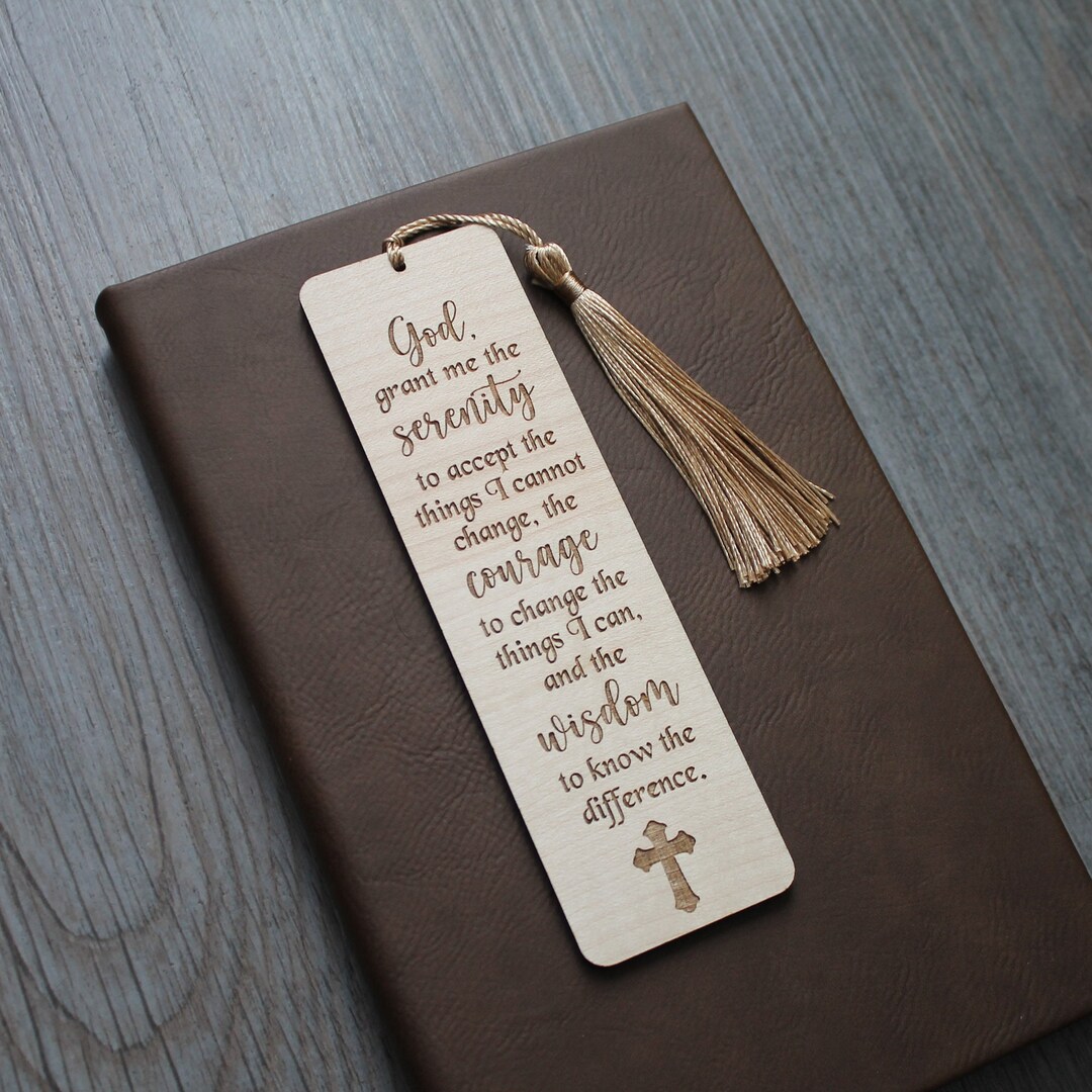 Serenity Prayer Bookmark * Personalized Prayerbookmark * Maple Wood ...