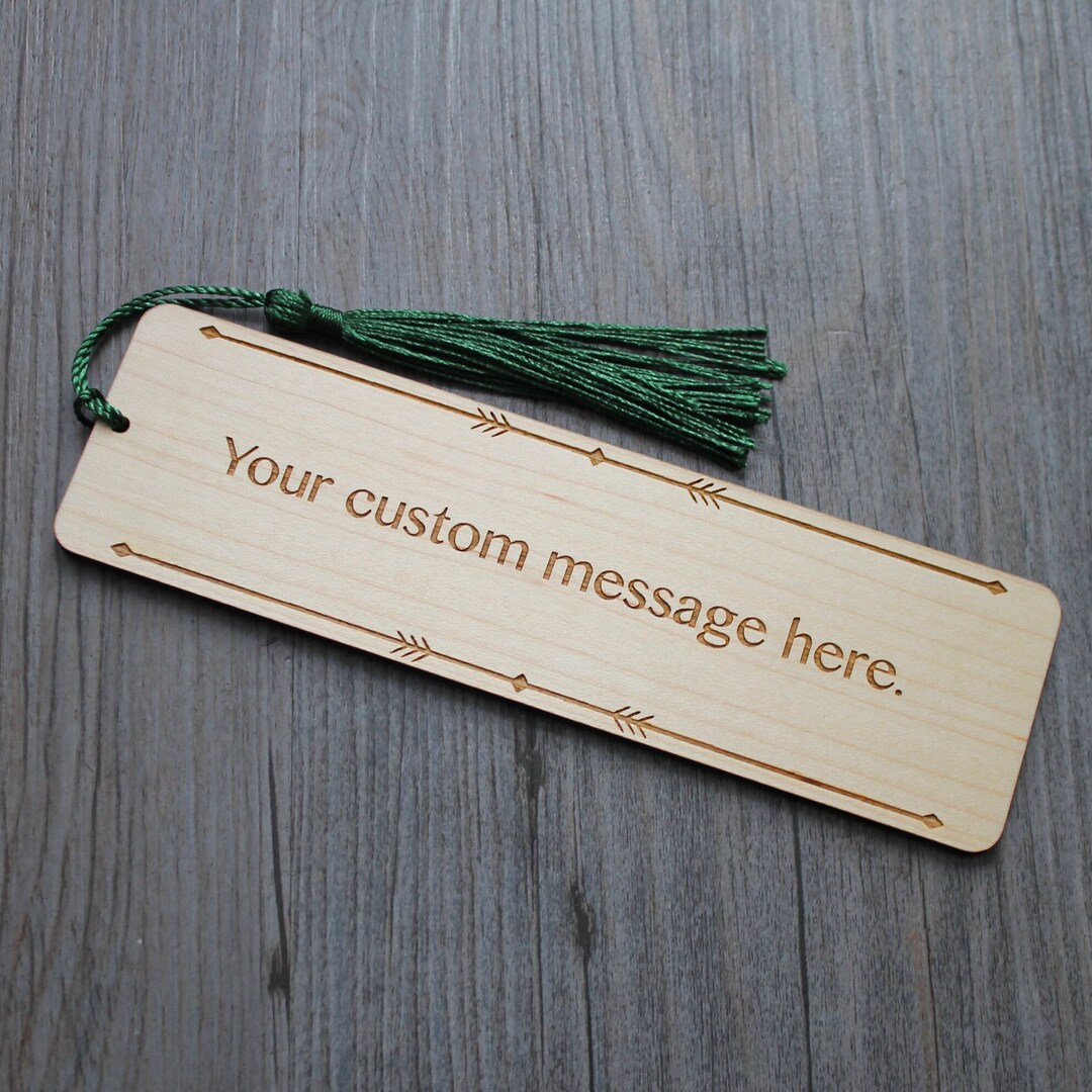 Custom Wooden Bookmark * Personalized Wood Bookmark * Customized ...