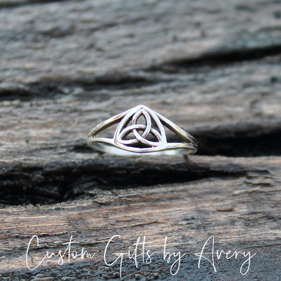 Sterling Silver Celtic Trinity Ring * Celtic Infinity Knot Ring ...