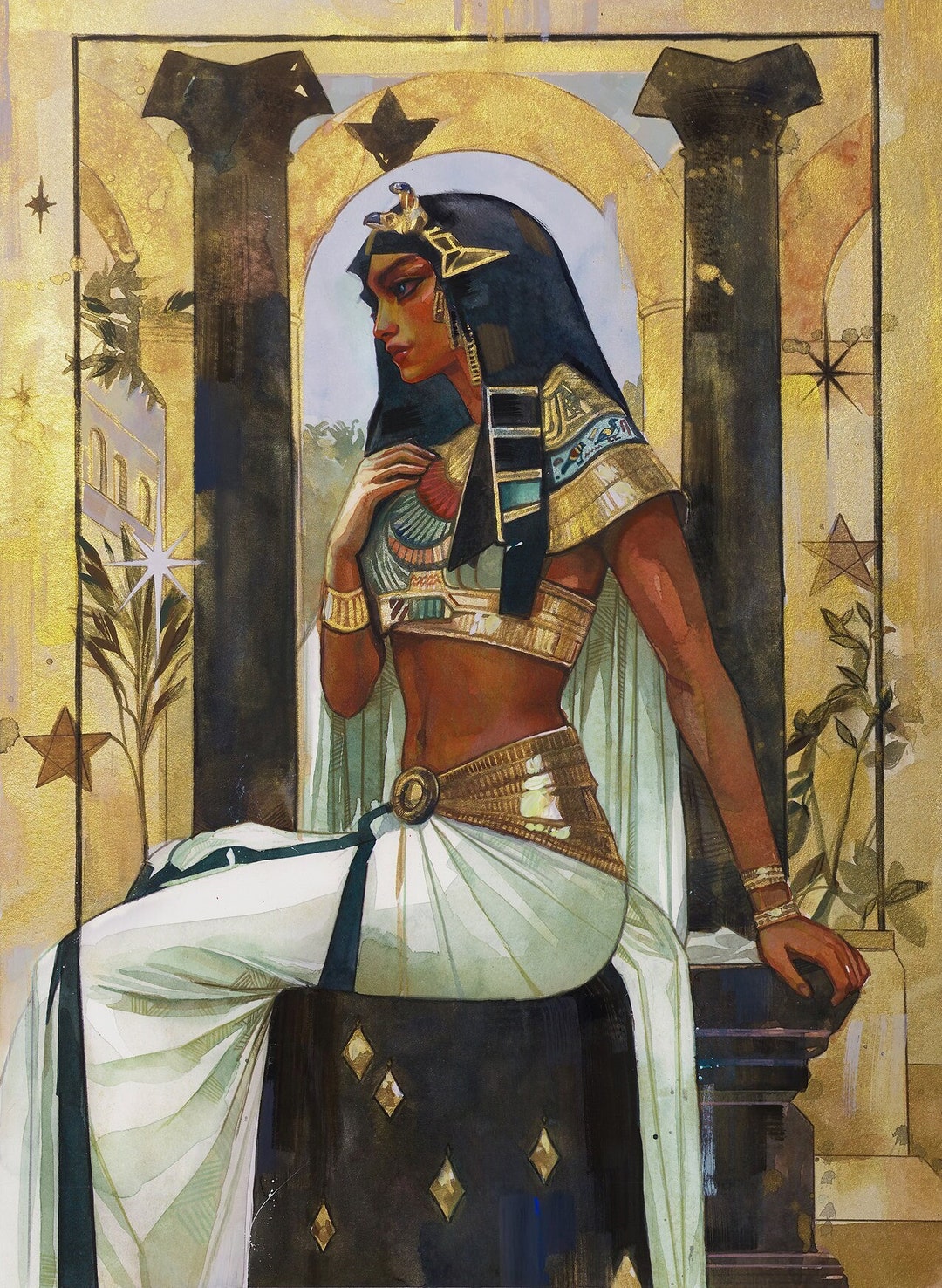Queen Tiye (high Priestess Tarot Card) - Limited Edition Fine Art Print ...