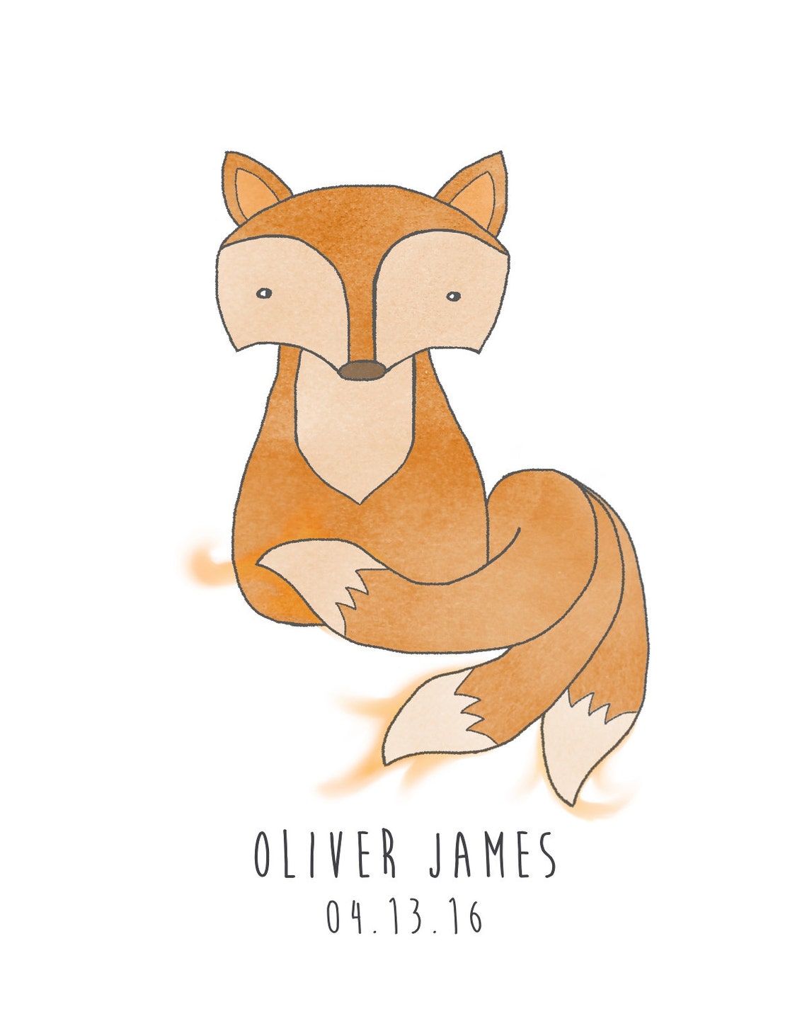 Mythical Kitsune Illustration Print - Nursery Art, Kid's Decor ...