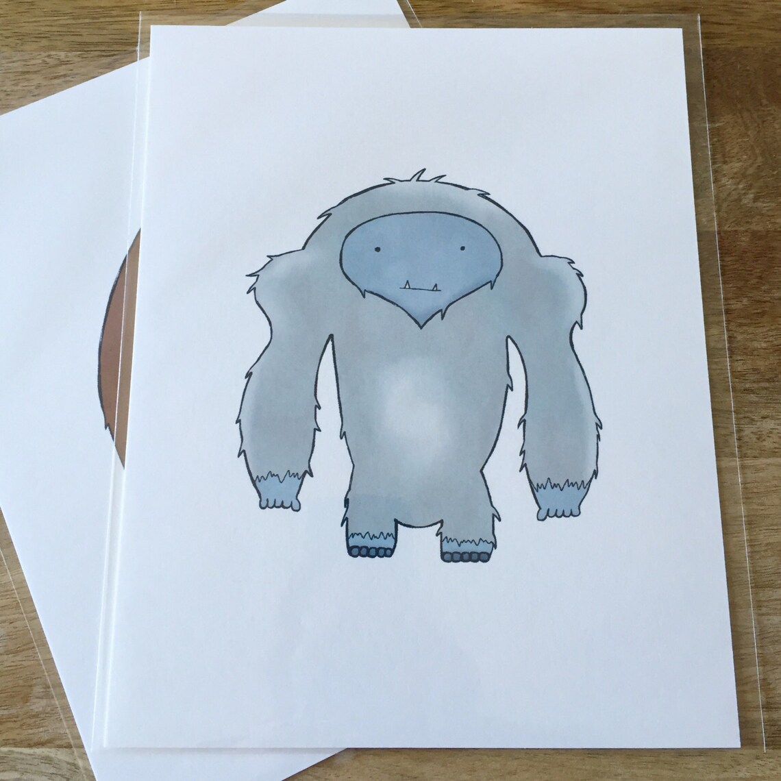 Cute Monster Yeti Print Abominable Snowman Print for Your - Etsy