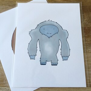 Yeti Wall Decor - Yeti Art Print for Your Mythical Creatures Nursery ...