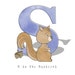 S is for Squirrel Alphabet Illustration Print, Nursery Art, Kid's Decor ...