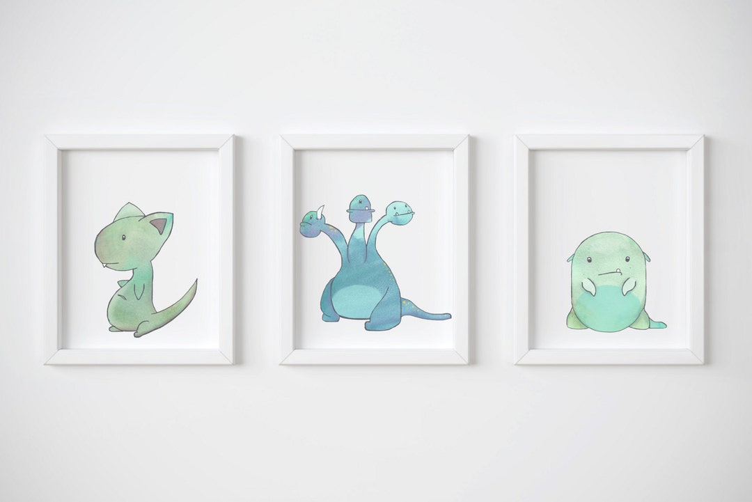 Cute Monster Print Set - Cute Monsters Art for Your Mythical Creature ...