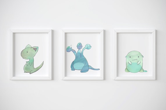Cute Monster Print Set Cute Monsters Art for Your Mythical | Etsy