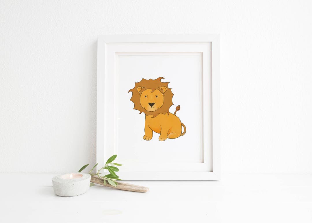 Nursery Lion Print - African Lion Print for Your Safari Nursery Art ...