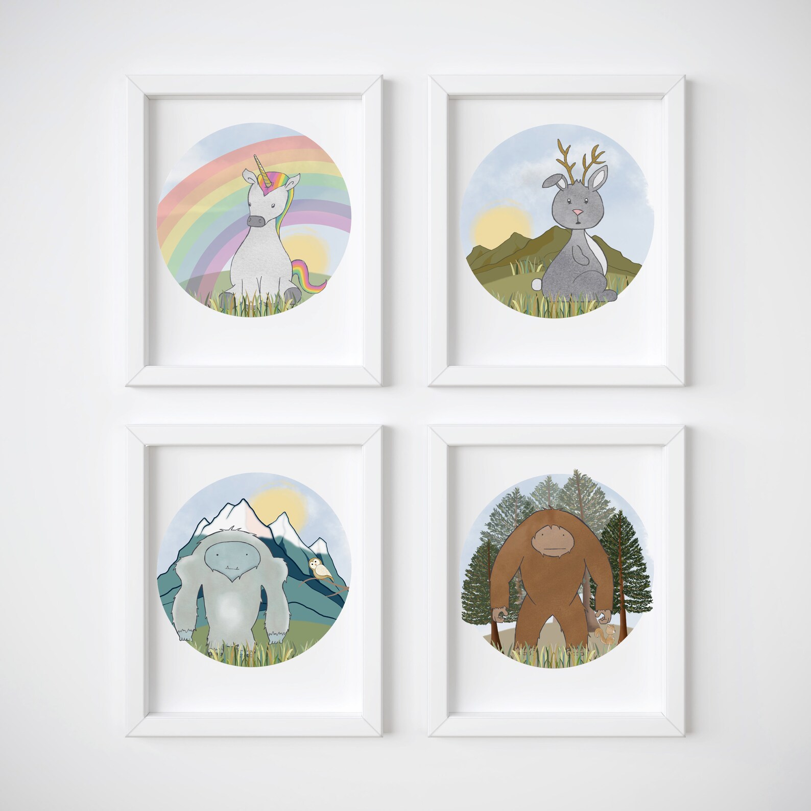 Yeti Wall Decor Yeti Art Print for Your Mythical Creatures - Etsy