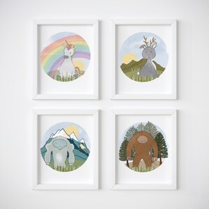 Yeti Wall Decor - Yeti Art Print for Your Mythical Creatures Nursery ...