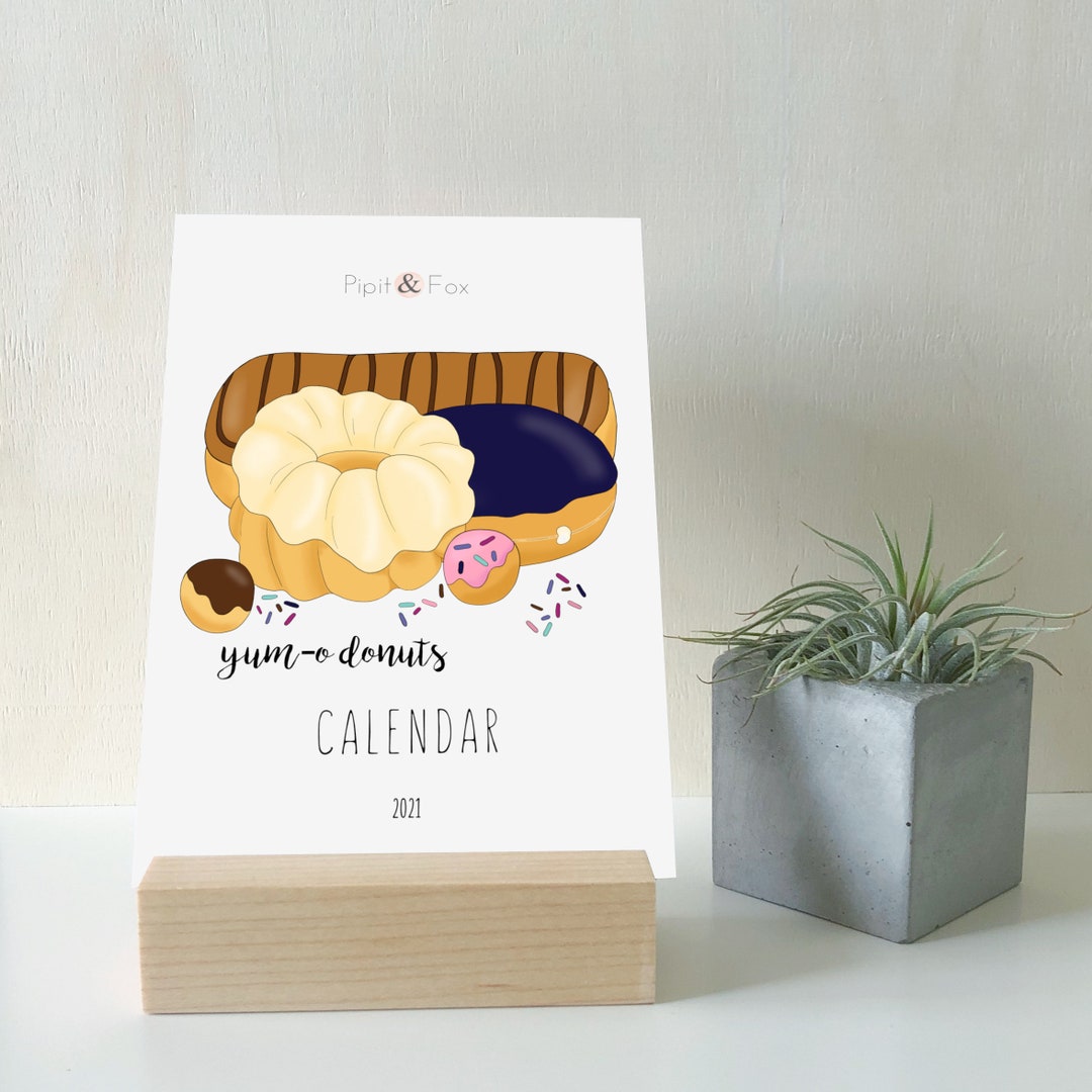2023 Desk Calendar Monthly Calendar of Donut Art Prints, a Perfect ...
