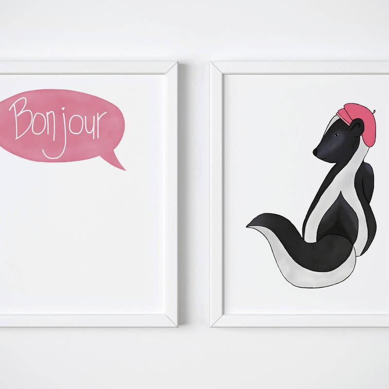 Bonjour Sign - Etsy
