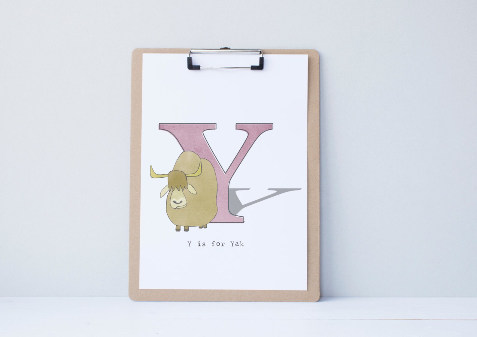 Y is for Yak Alphabet Illustration Print Nursery Art | Etsy