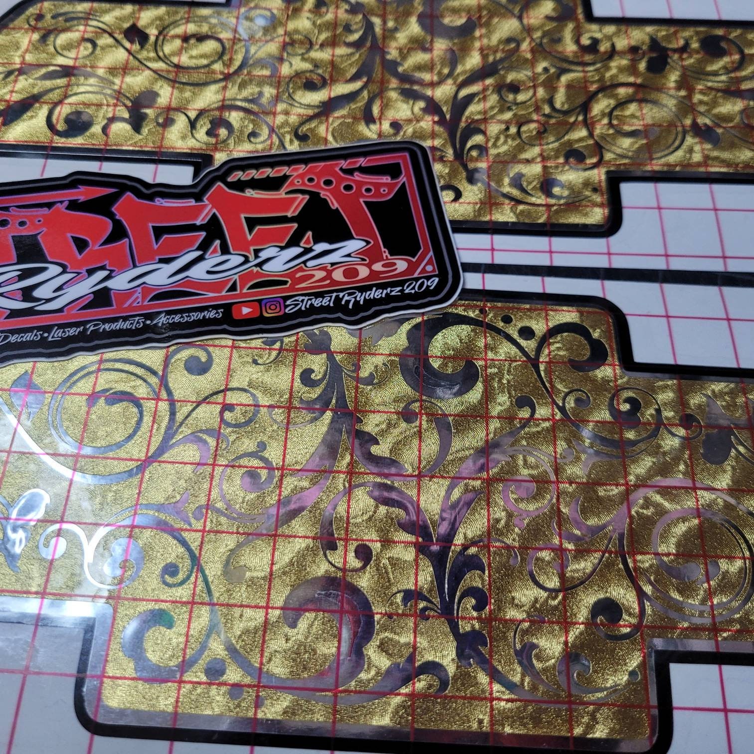 10 Bowtie Engraved/floral Design Decal / for Truck/ for Toolbox/ Decal ...