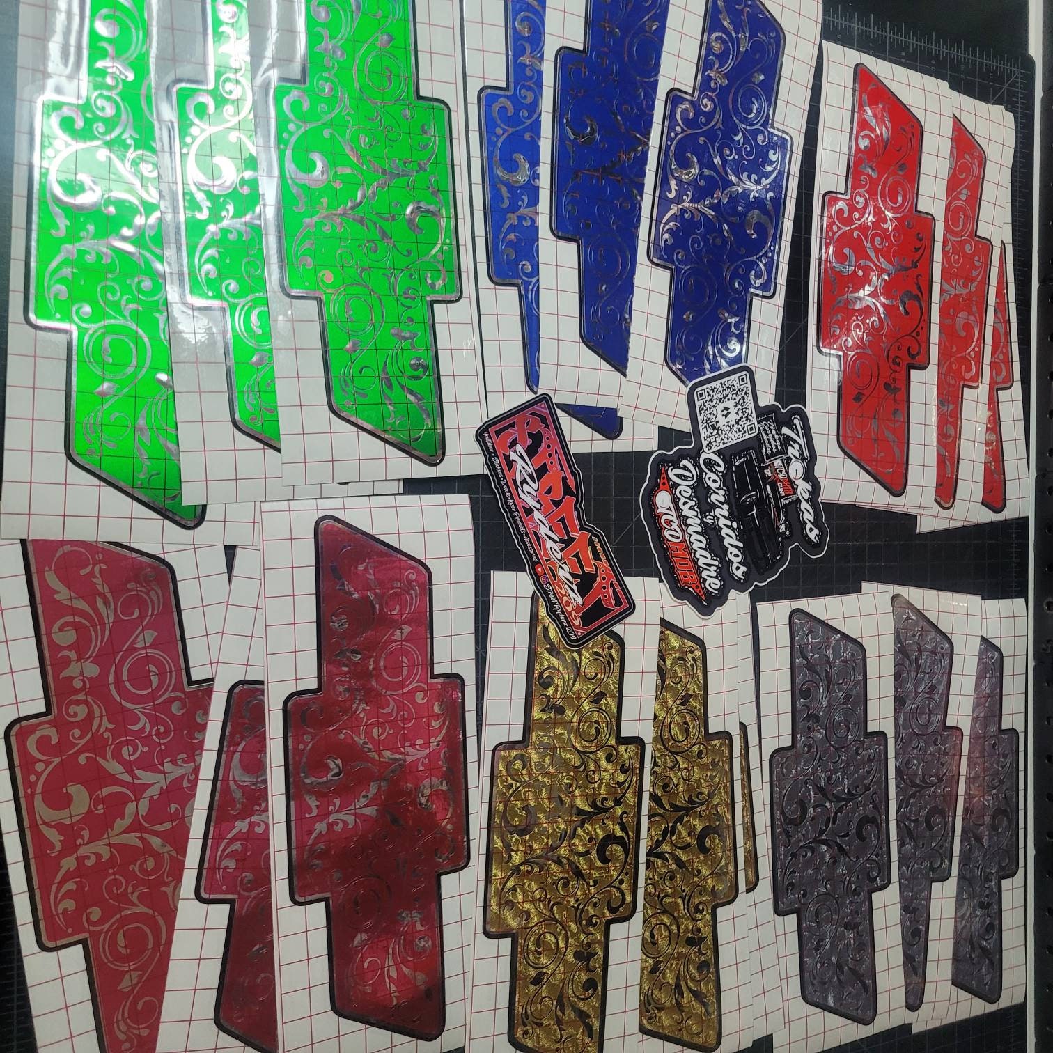 10 Bowtie Engraved/floral Design Decal / for Truck/ for Toolbox/ Decal ...