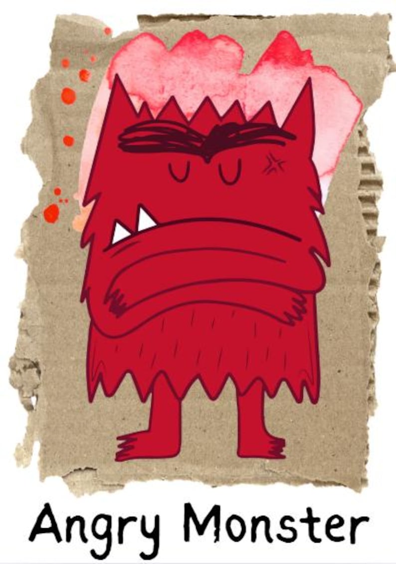 The Colour Monster - Set of 25 High Quality Flashcards - Etsy Australia