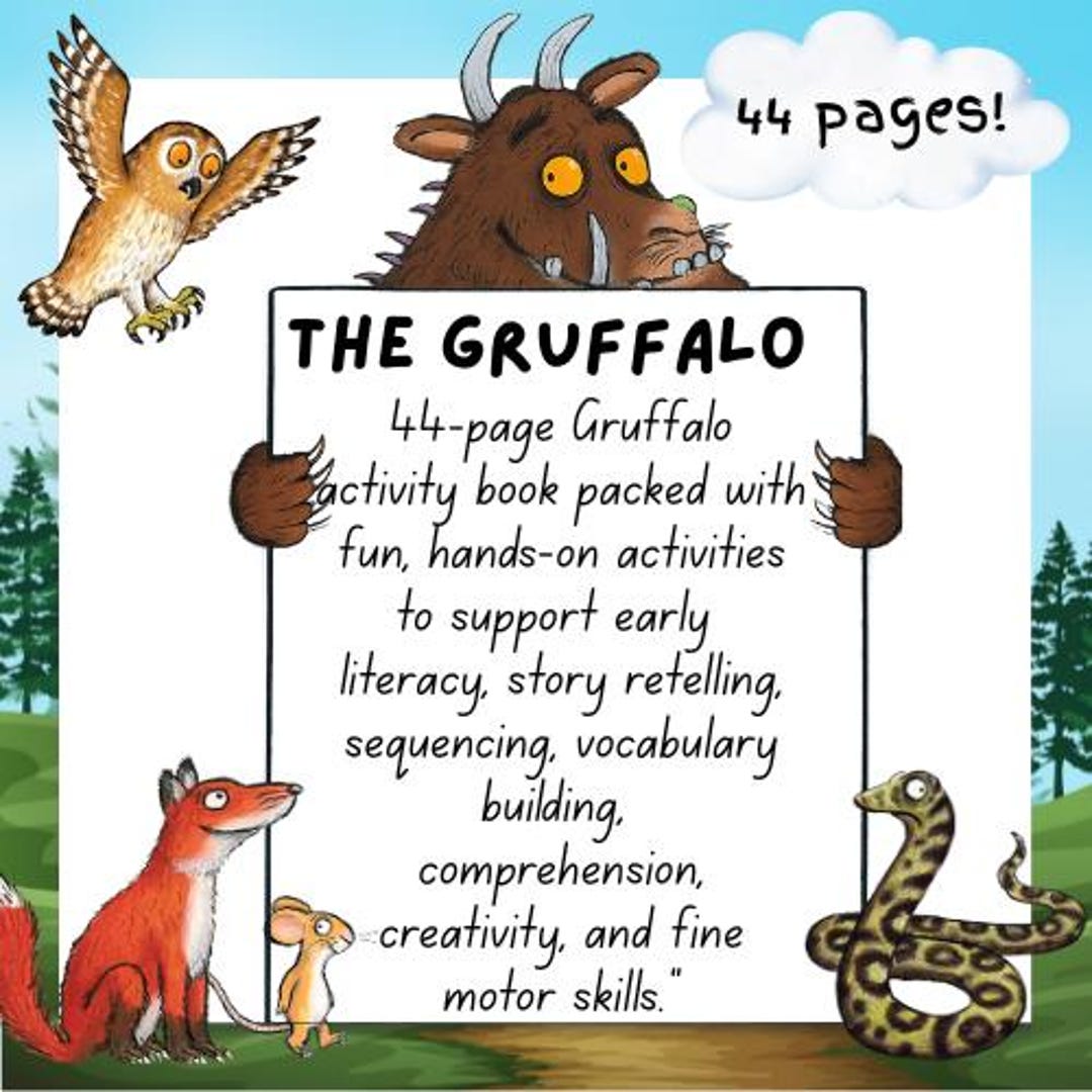 The Gruffalo - 44 Page Activity Pack - Etsy