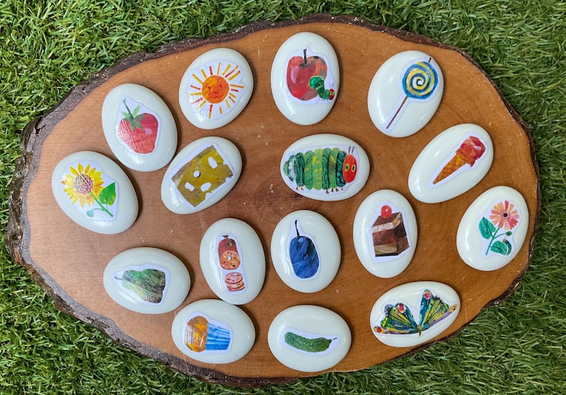 The Very Hungry Caterpillar Story Stones - Set of 16 - Etsy Australia