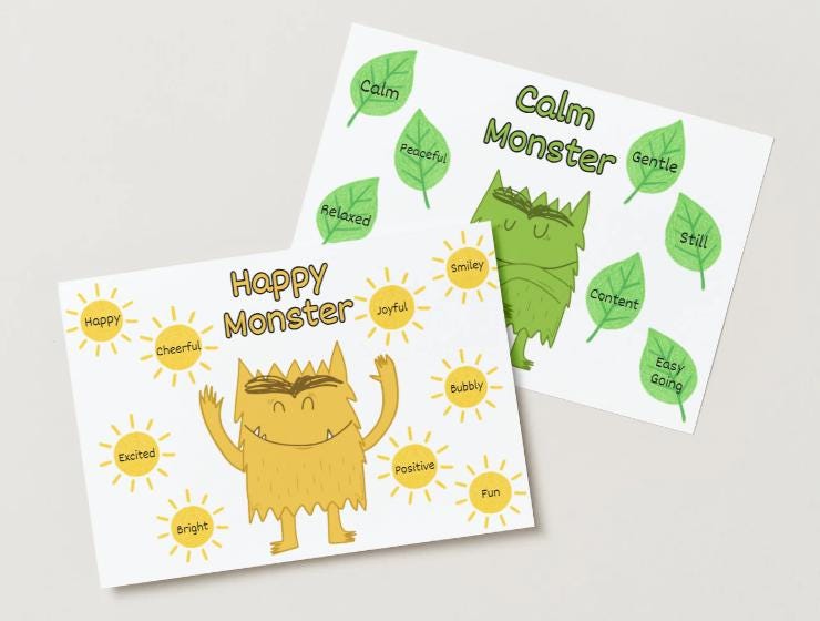The Colour Monster Activity Pack - Set 2 - Etsy