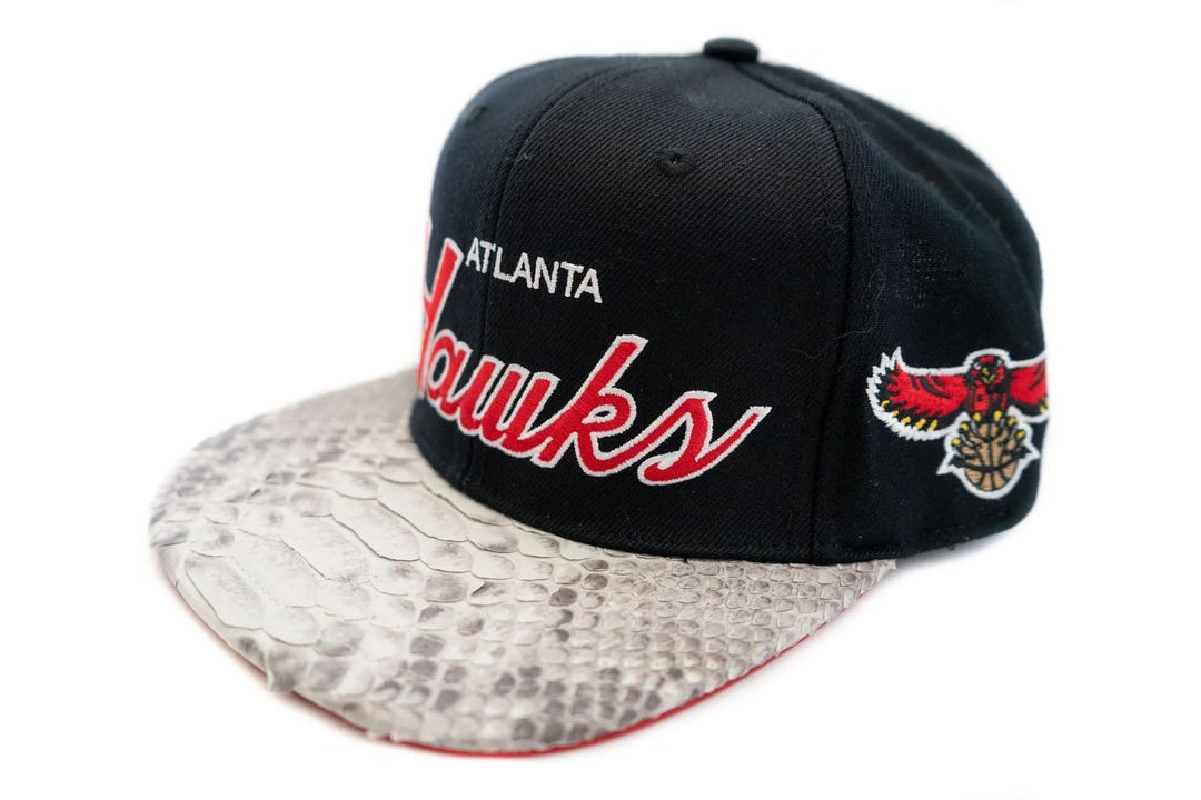Mitchell & Ness Atlanta Hawks the Script Strapback - Etsy