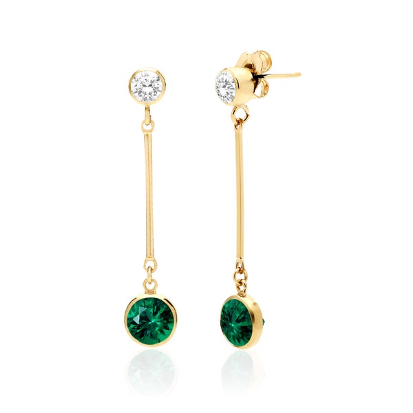 Emerald Drop Earring - Etsy