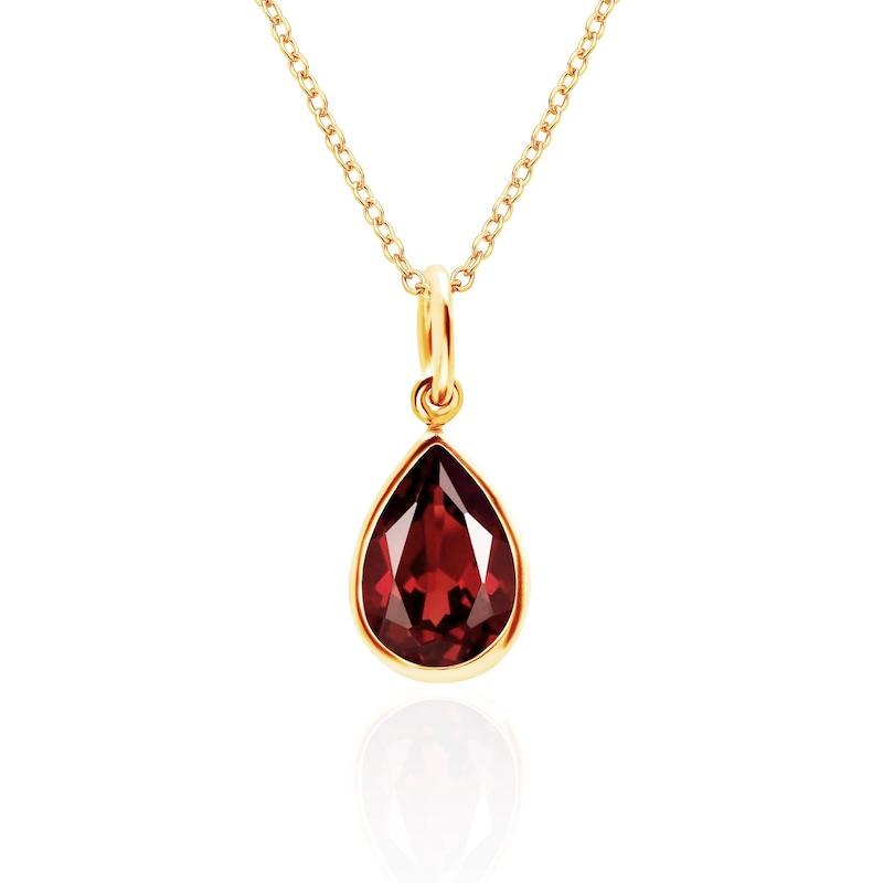 Garnet Gold Fill Necklace - Etsy
