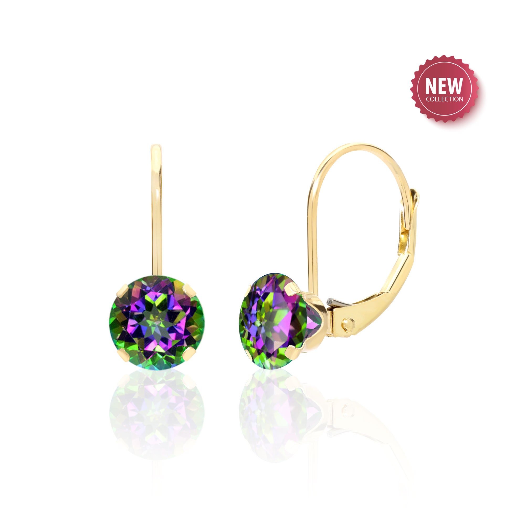 14k gold mystic topaz earrings store