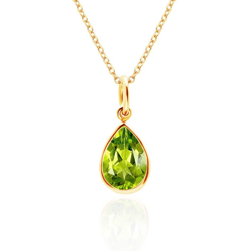 Dainty Peridot Pendants - Etsy