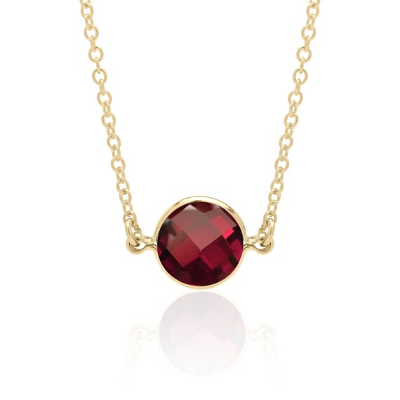 Red Ruby Necklace for Women in 14K Gold Filled or Sterling - Etsy
