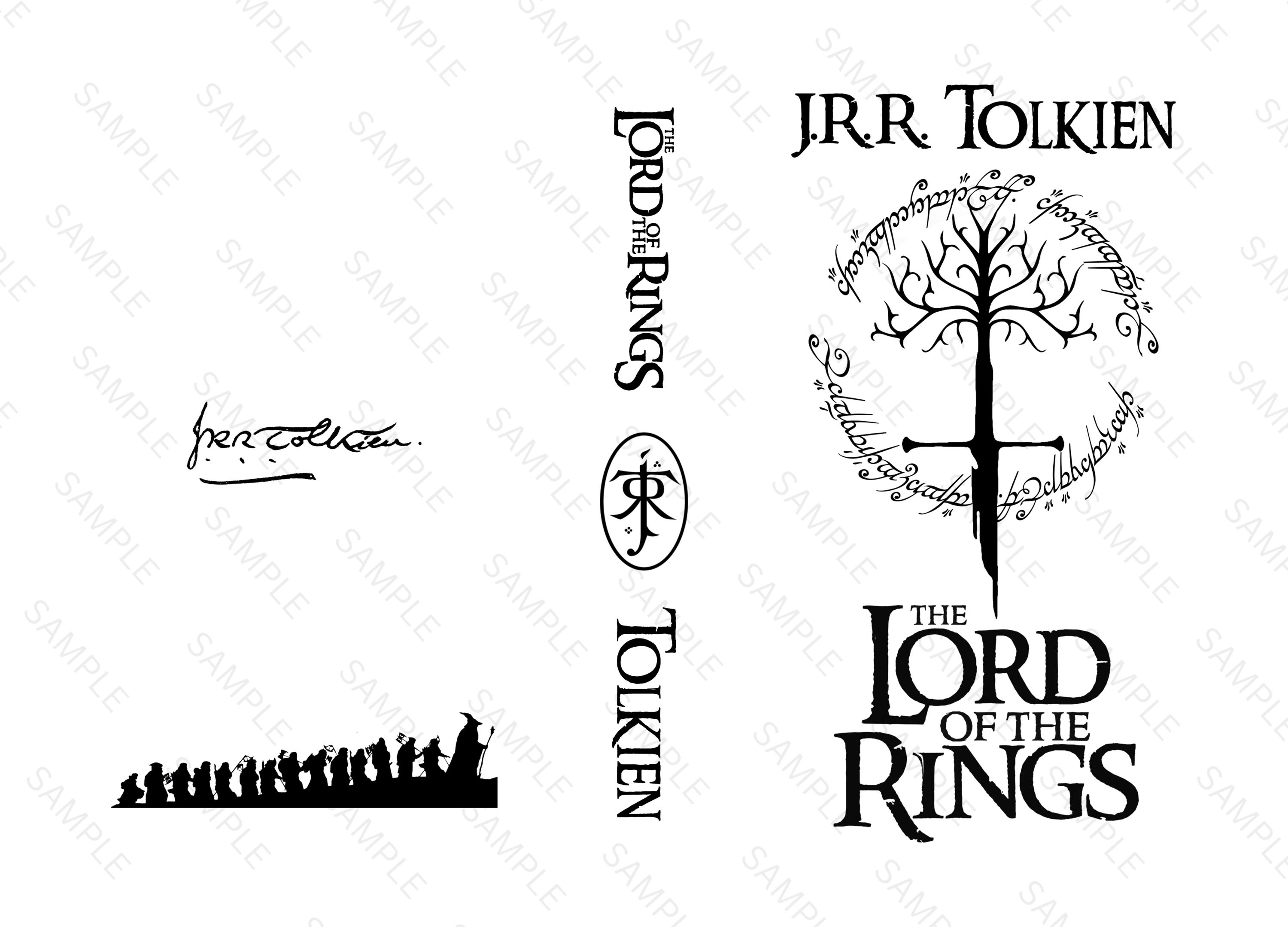 The Lord of the Rings by JRR Tolkien Book Cover Design for Book Binding ...
