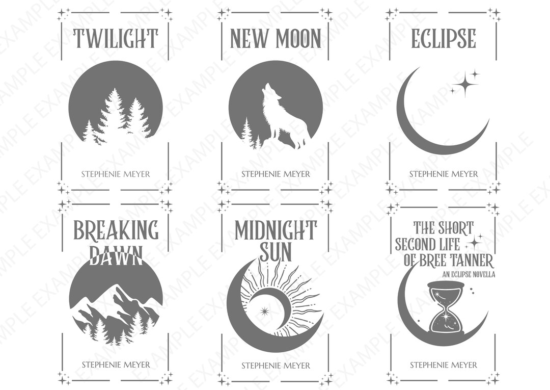 Twilight Series Full by Stephenie Meyer Book Cover Design for Book ...