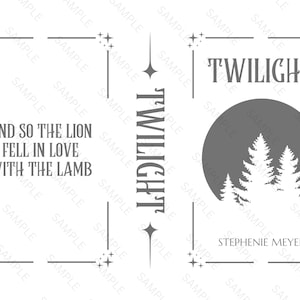 Twilight by Stephenie Meyer Book Cover Design for Book Binding ...