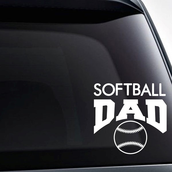 Softball Car Decal - Etsy