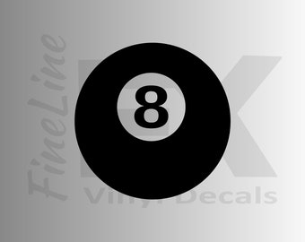 8 Ball Decal | Etsy