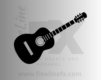 Guitar Vinyl Decal - Etsy