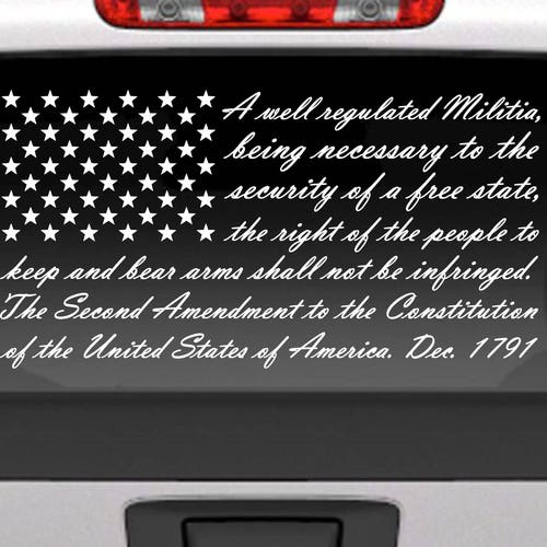 American Ripped Flag 2nd Amendment Decal - Etsy