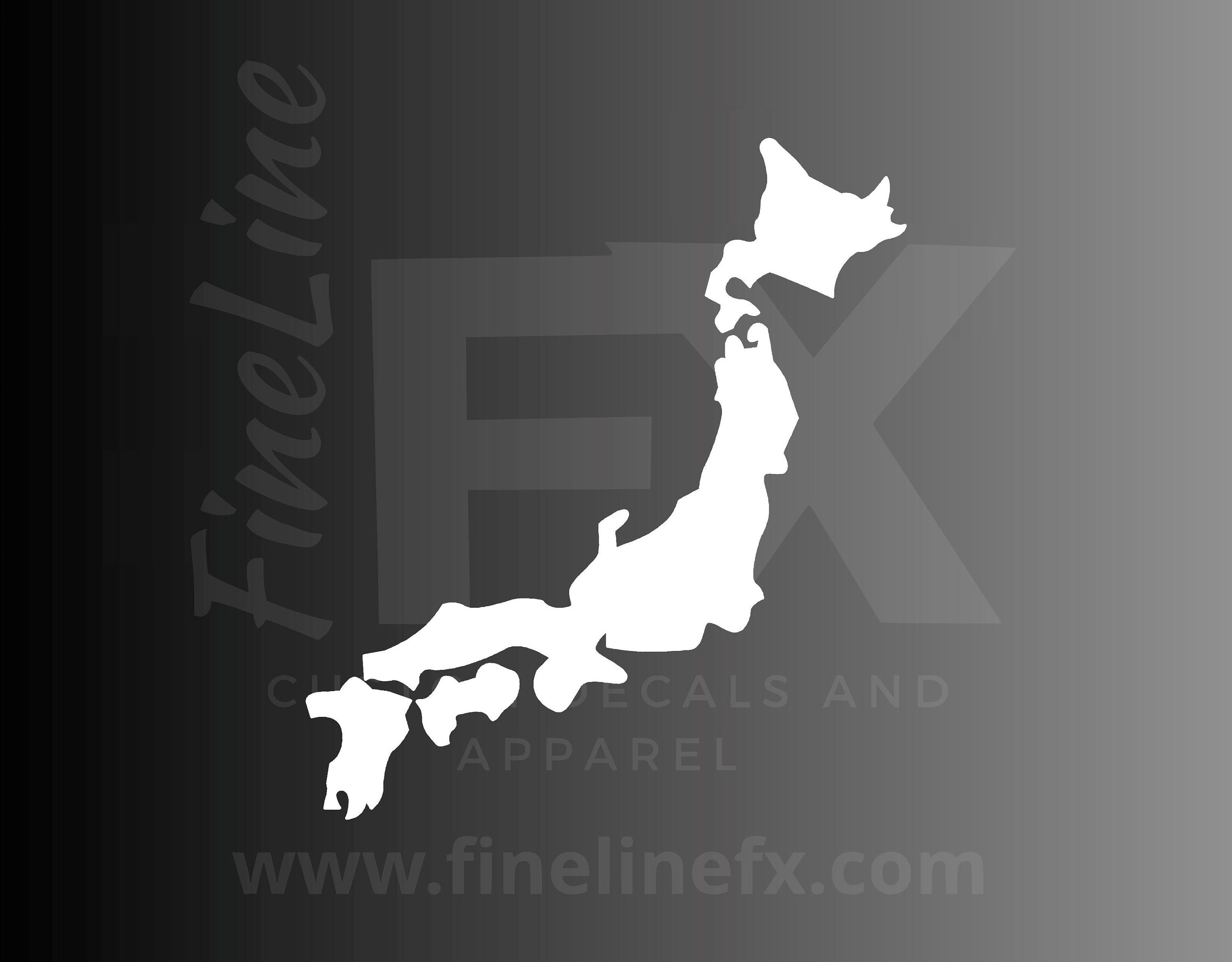 Japan Shape Japan Map Country Outline / Decals For Cars | Etsy