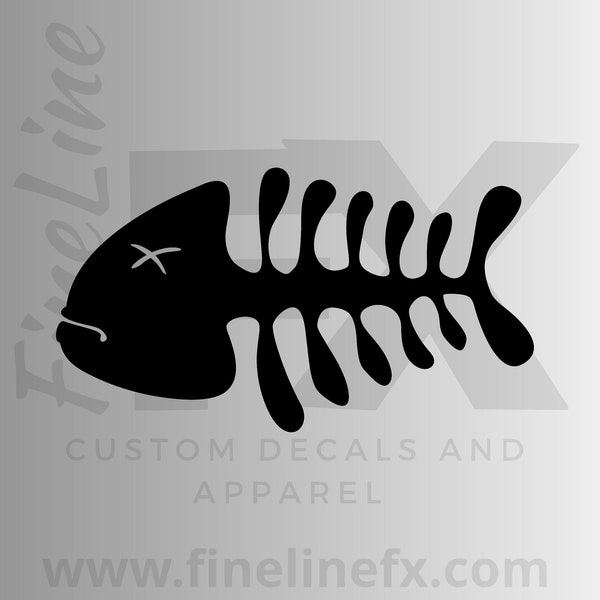 Fish Skeleton Decal - Etsy