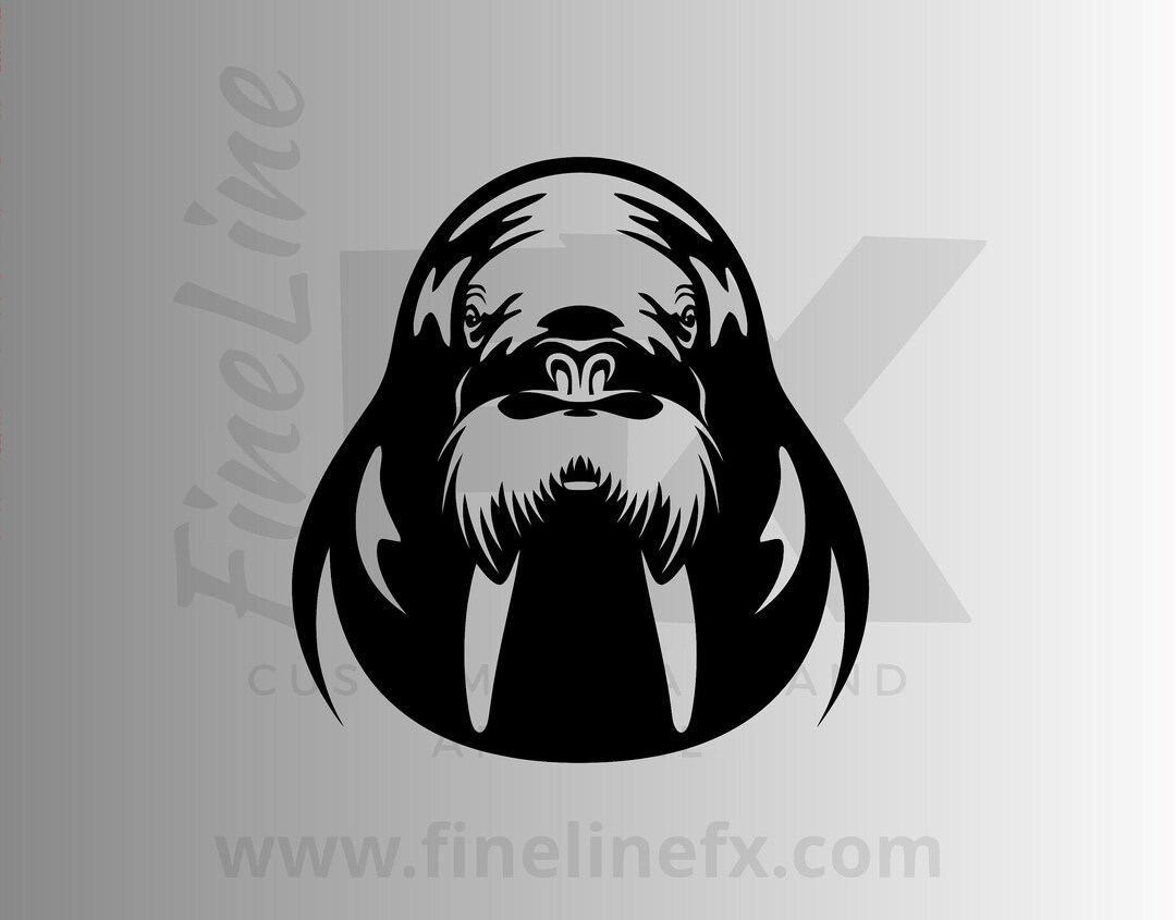 Walrus Tusks Sea Animal Vinyl Decal Sticker - Etsy
