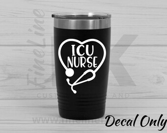 Icu Nurse Decal - Etsy
