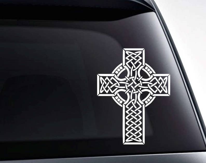 Celtic Irish Cross Vinyl Decal Sticker | Etsy