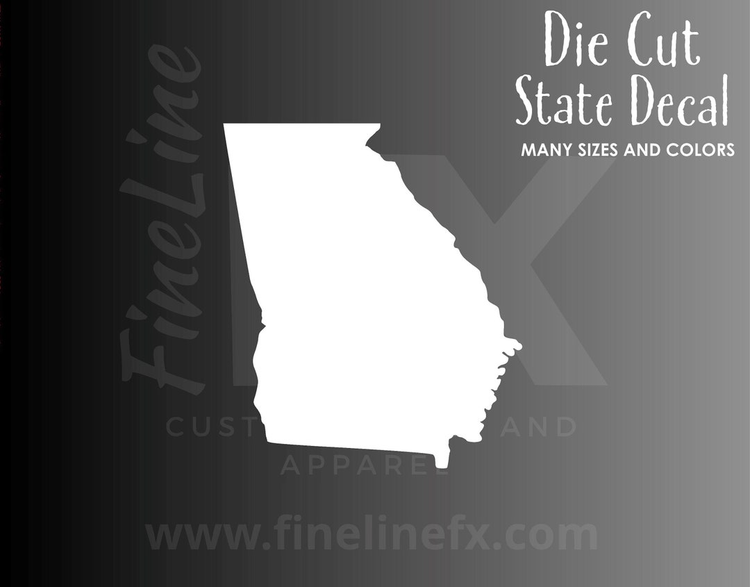 Georgia State Shape Vinyl Decal Sticker - Etsy