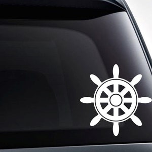 Ship Wheel, Boat Wheel, Nautical Vinyl Decal Sticker / Car, Laptop ...