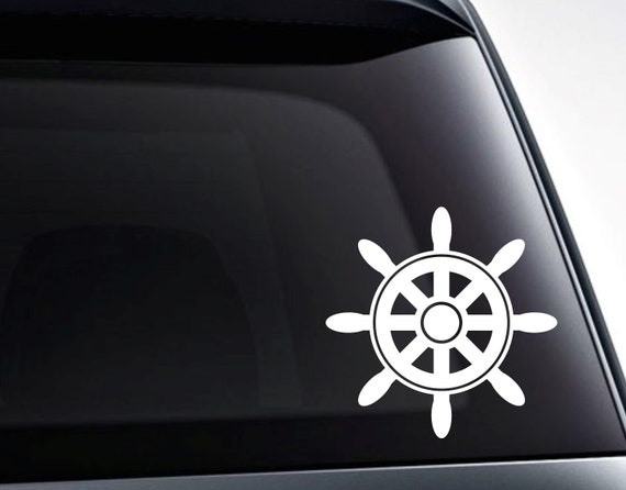 Ship Wheel Boat Wheel Nautical Vinyl Decal Sticker / Car - Etsy