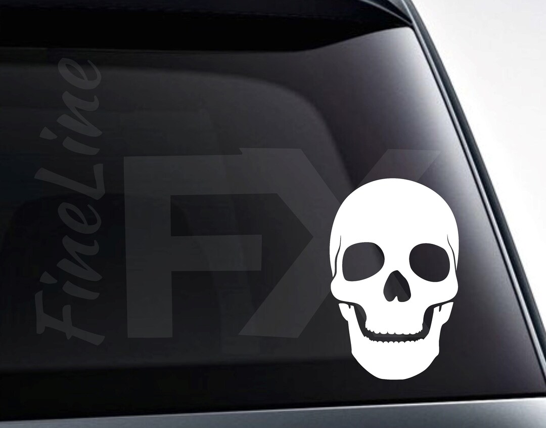 Skull Face Smiling Skull Vinyl Decal Sticker / Decal for Cars - Etsy